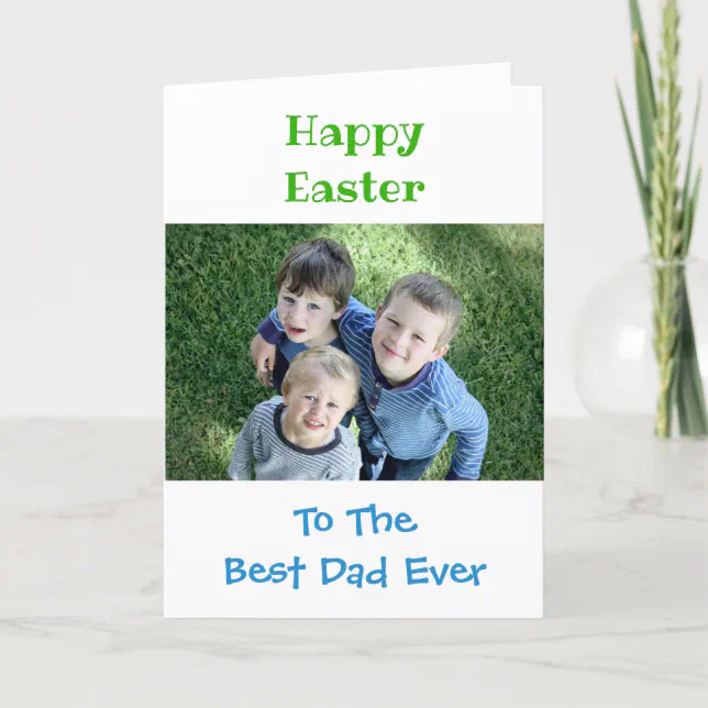 Easter Dad World's Best Ever Kids Photo Holiday Card | Zazzle