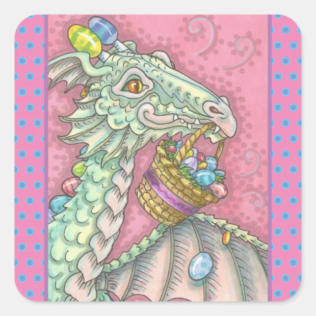 EASTER DRAGON EGG DROP, HOLIDAY FANTASY STICKERS | Zazzle