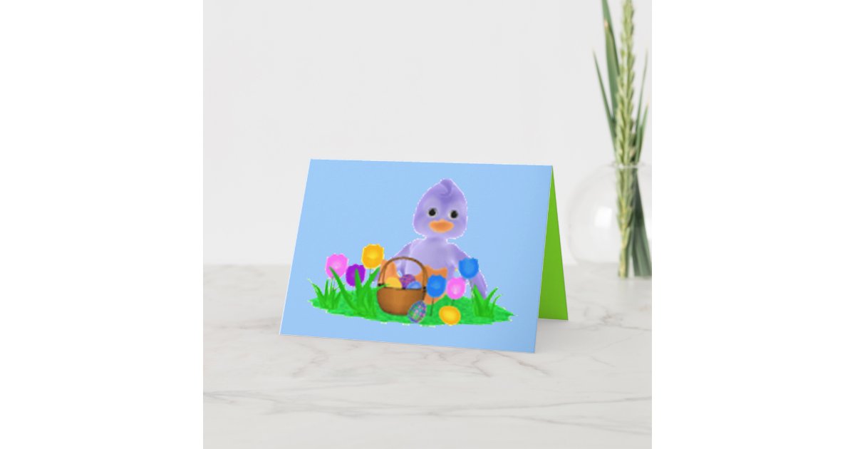 Easter duck card | Zazzle