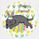 Easter Egg Black Labrador Cartoon Classic Round Sticker | Zazzle