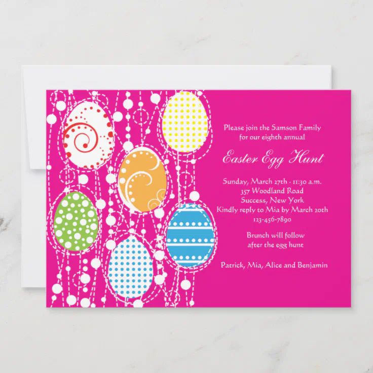 Easter Egg Cascade Invitation | Zazzle