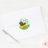 Easter Egg Chocolate Labrador Puppy Cartoon Classic Round Sticker | Zazzle