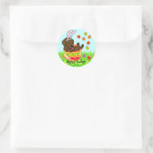 Easter Egg Chocolate Labrador Puppy Cartoon Classic Round Sticker | Zazzle