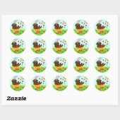 Easter Egg Chocolate Labrador Puppy Cartoon Classic Round Sticker | Zazzle