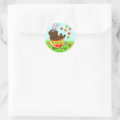 Easter Egg Chocolate Labrador Puppy Cartoon Classic Round Sticker | Zazzle
