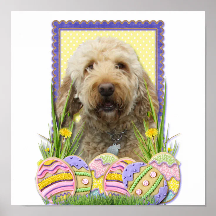 Easter Egg Cookies - GoldenDoodle Poster | Zazzle