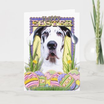 Easter Egg Cookies — Great Dane — Baron Holiday Card | Zazzle