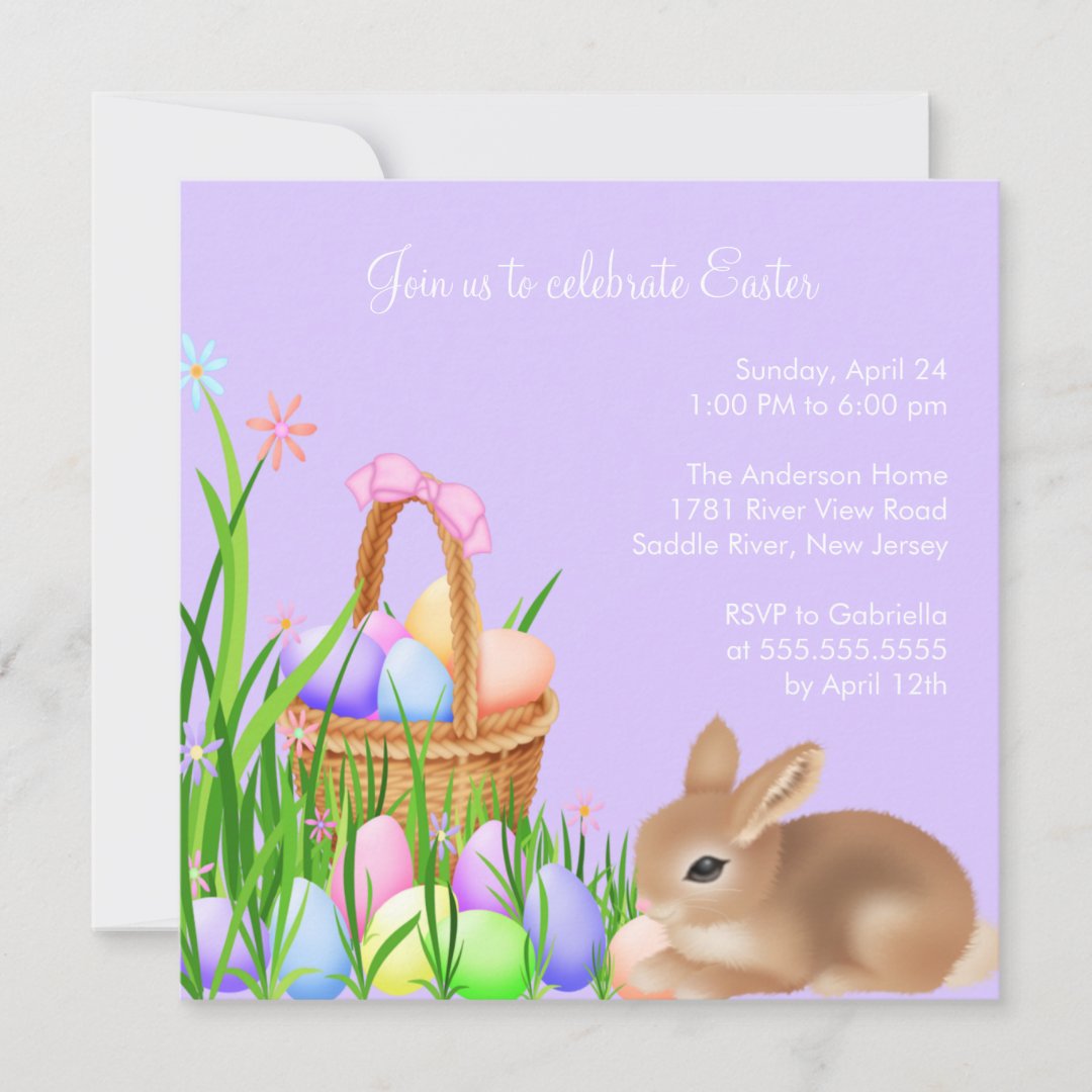 Easter Egg Garden Easter Dinner Party Invitation | Zazzle
