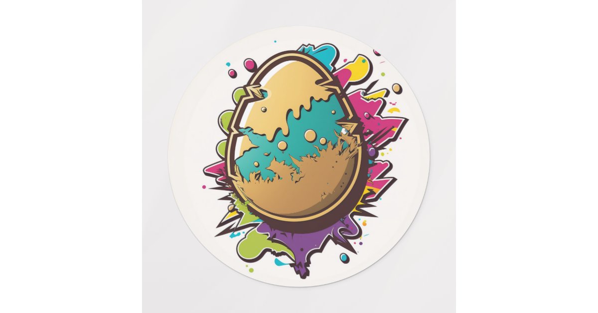 Easter Egg Graffiti Labels | Zazzle