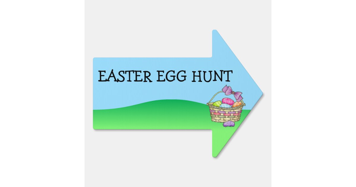 Easter Egg Hunt Arrow Sign | Zazzle