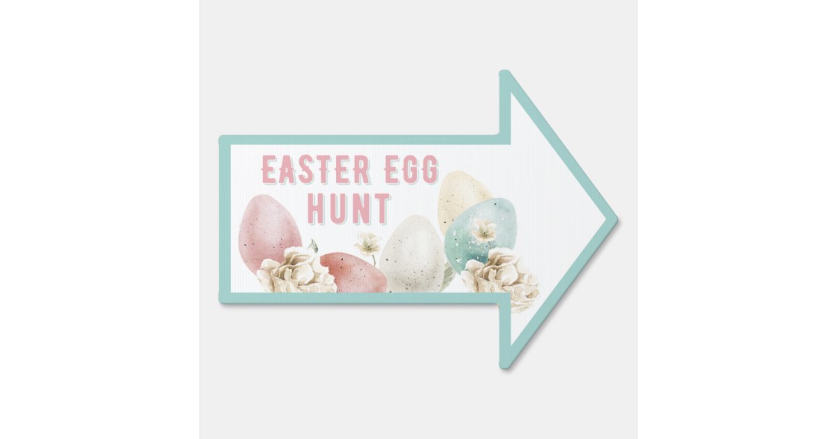 Easter Egg Hunt Arrow Sign | Zazzle