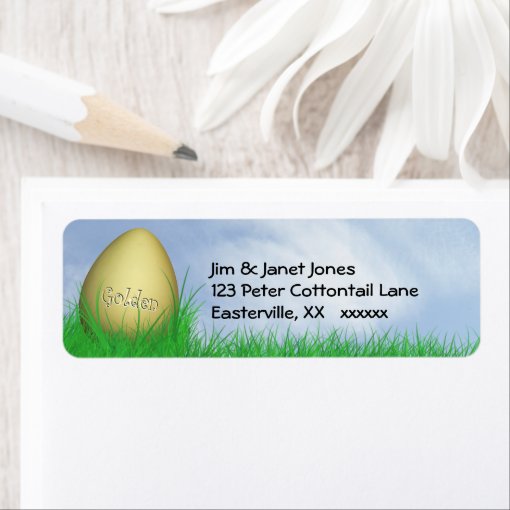 Easter Egg Hunt Golden Egg Label | Zazzle