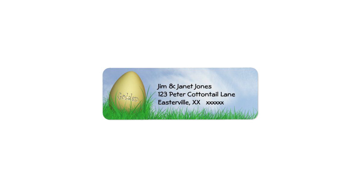 Easter Egg Hunt Golden Egg Label | Zazzle