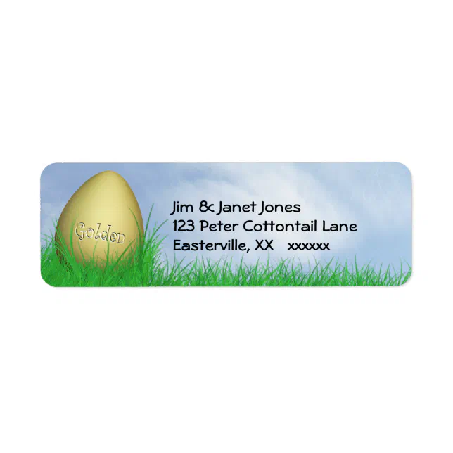 Easter Egg Hunt Golden Egg Label | Zazzle
