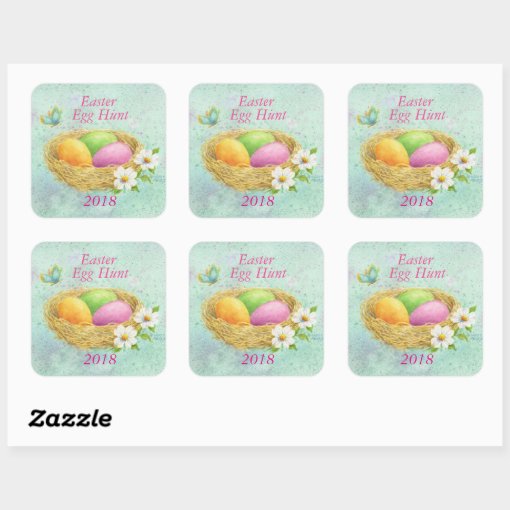Easter Egg Hunt Stickers 2018 | Zazzle