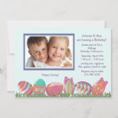 Easter Egg March Photo Birthday Party Invitation | Zazzle
