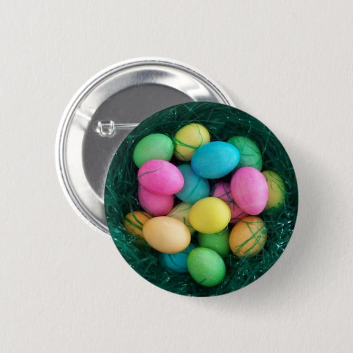 Easter Egg Nest Button | Zazzle