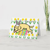 Easter Egg Yellow Labrador Cartoon Holiday Card | Zazzle