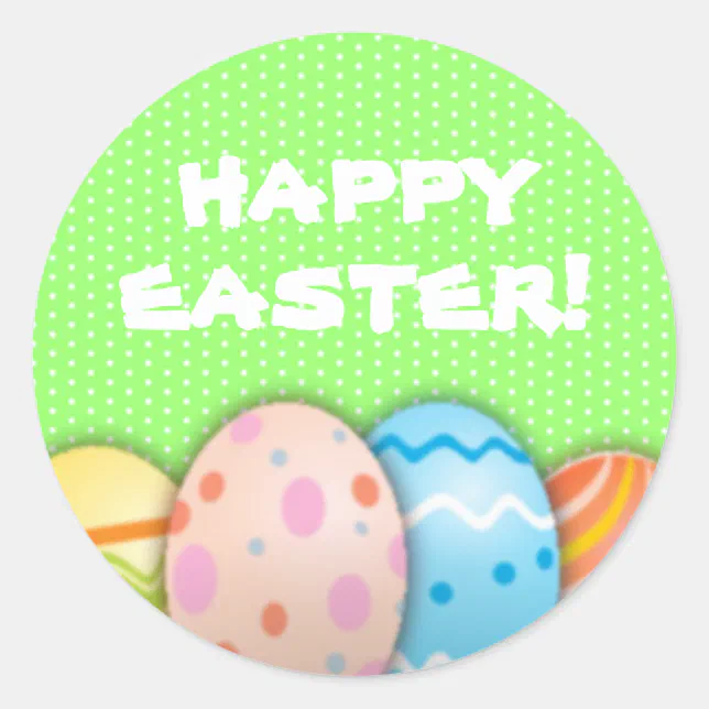 Easter Eggs Classic Round Sticker | Zazzle