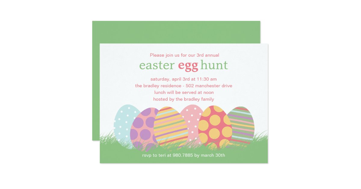 Easter Eggs Easter Party Invitation | Zazzle.com