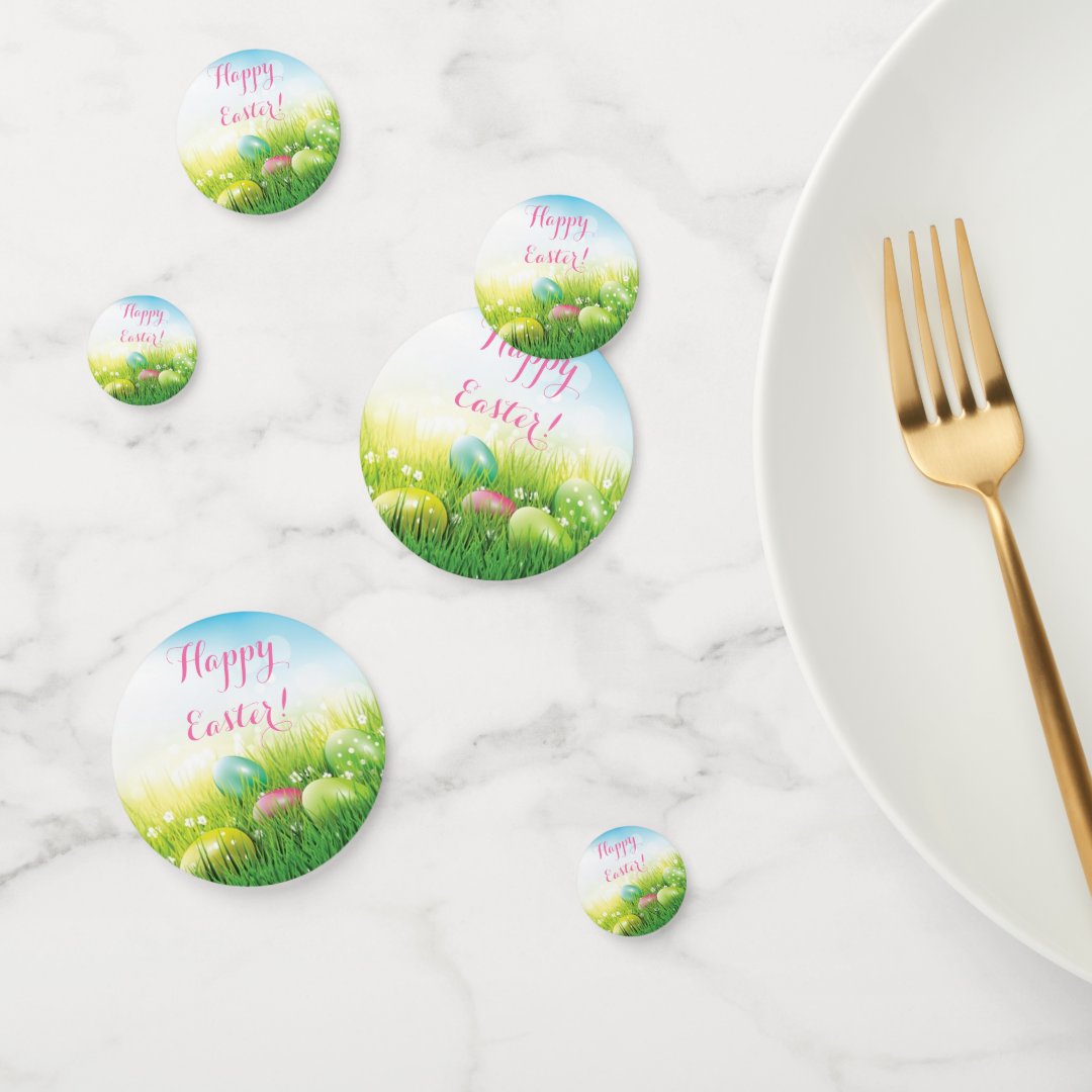Easter Eggs in the Grass Confetti | Zazzle