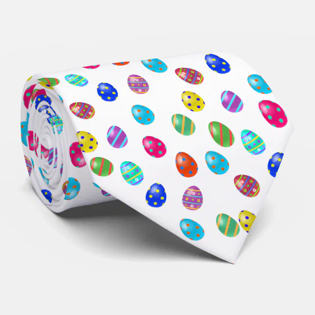 Easter Eggs Pattern Neck Tie | Zazzle