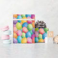Easter Eggs Pink Purple Green Blue Pattern Wrapping Paper | Zazzle