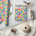 Easter Eggs Pink Purple Green Blue Pattern Wrapping Paper | Zazzle