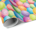 Easter Eggs Pink Purple Green Blue Pattern Wrapping Paper | Zazzle