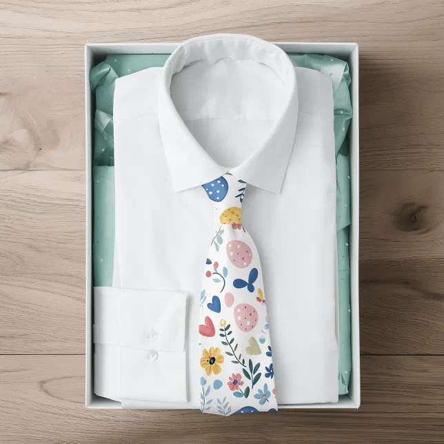 Easter Elegance Large Scale Neck Tie | Zazzle