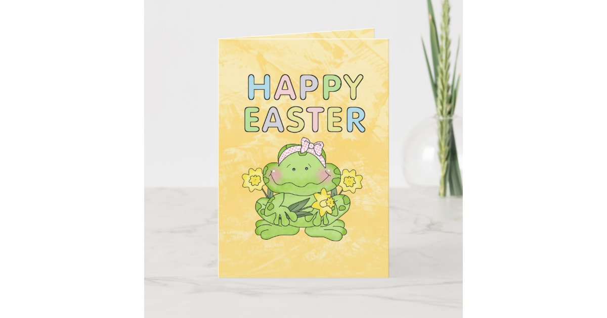 Easter Frog Card | Zazzle