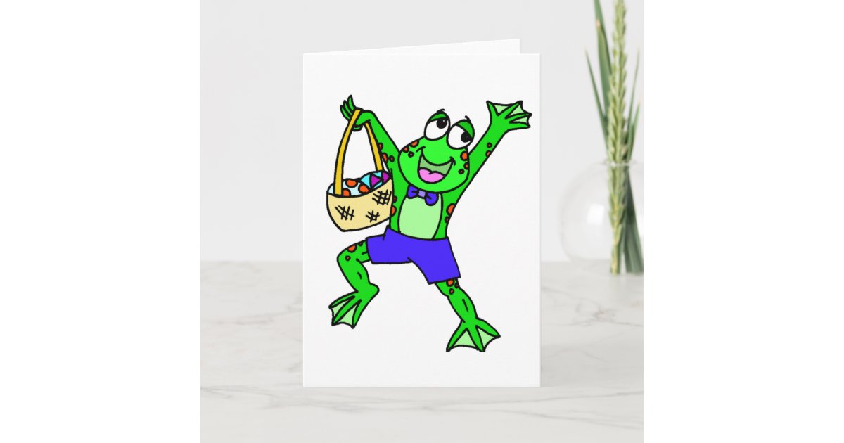 Easter Frog Holiday Card | Zazzle