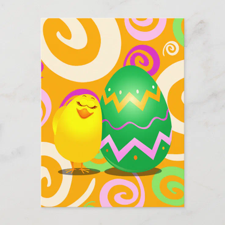 Easter funny chick, postcard | Zazzle