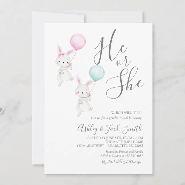 Easter Gender Reveal Invitation | Zazzle