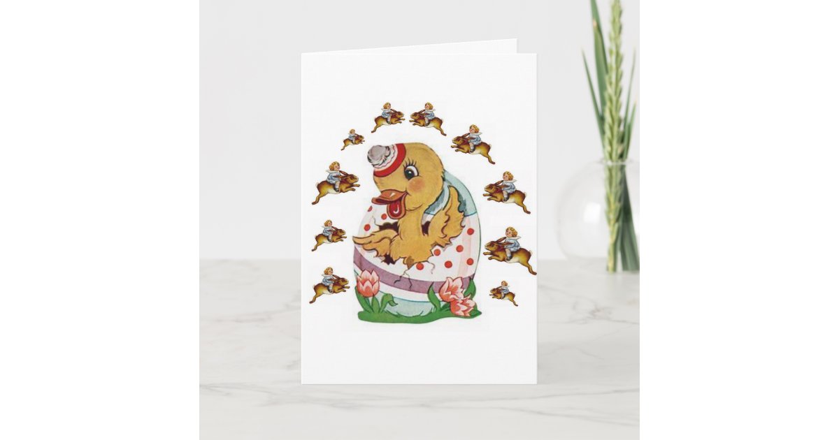 Easter Greeting Card Duck | Zazzle