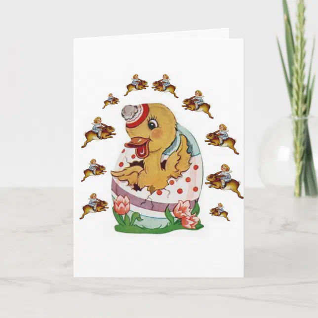 Easter Greeting Card Duck | Zazzle