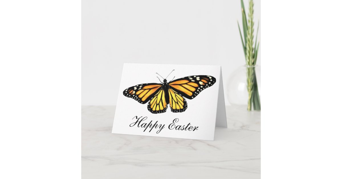 Easter Greeting Card - Monarch Butterfly | Zazzle