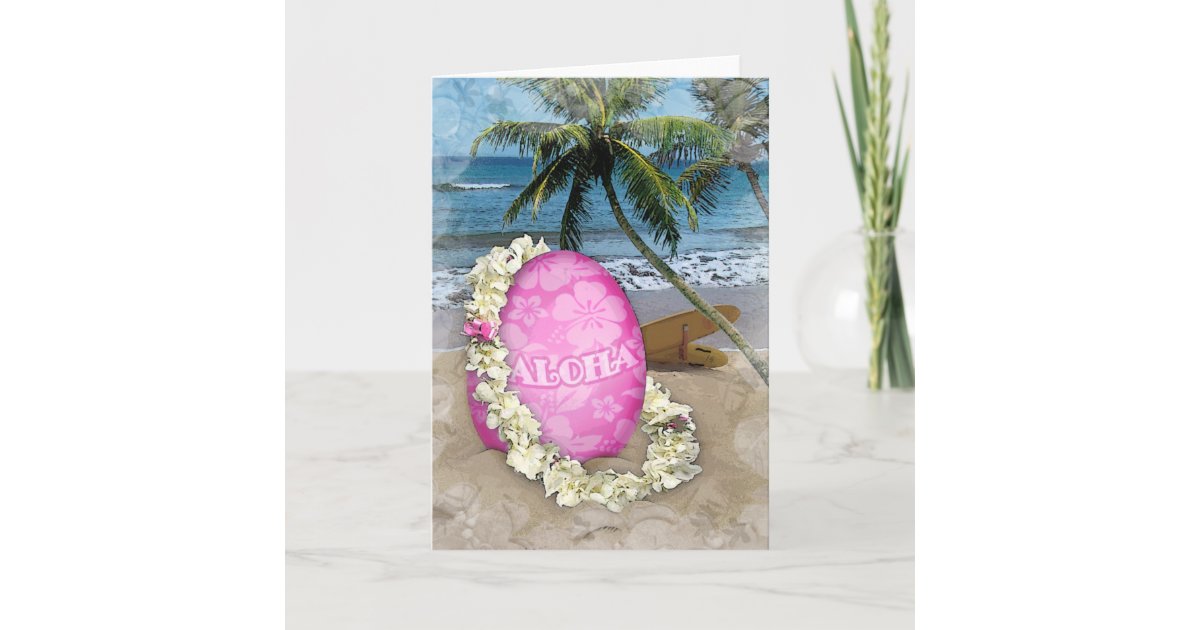Easter Greeting Hawaiian Style Holiday Card | Zazzle