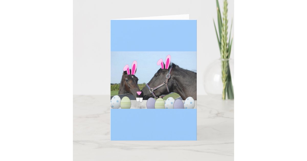 Easter Horse and Pony Holiday Card | Zazzle