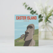 Easter Island Chile Retro Travel Art Vintage Postcard | Zazzle