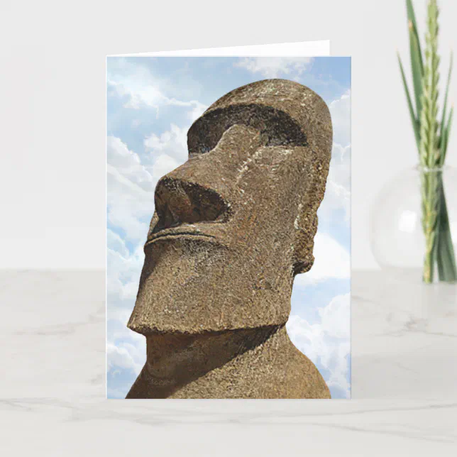 Easter Island Moai - Greeting Card | Zazzle