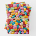Easter Jelly Bean Pattern Wrapping Paper Sheets | Zazzle