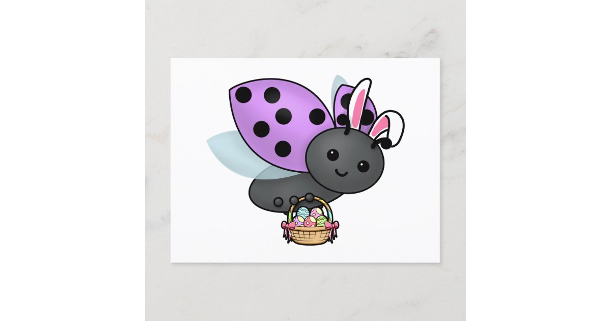 Easter Ladybug Postcard | Zazzle