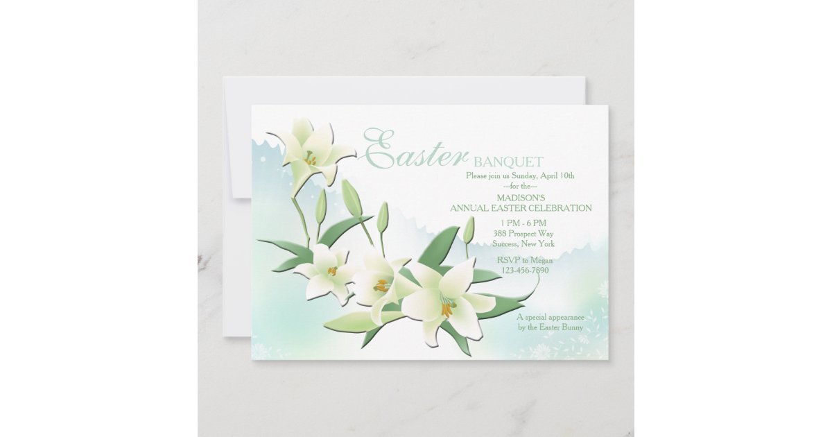 Easter Lilies Invitation | Zazzle