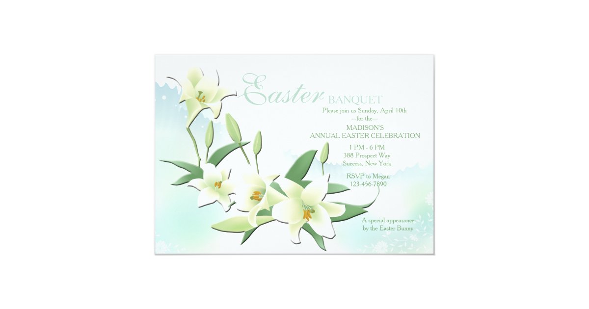 Easter Lilies Invitation | Zazzle.com