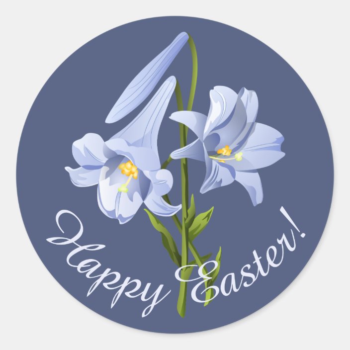 Easter Lily Bouquet Classic Round Sticker | Zazzle.com