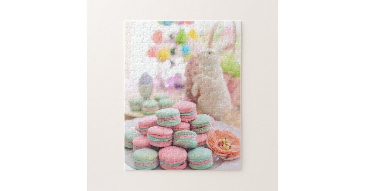 Easter Macarons Pastels Jigsaw Puzzle | Zazzle
