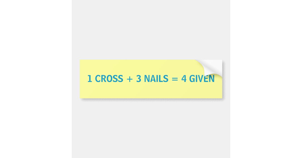 Easter Math - bumper sticker | Zazzle