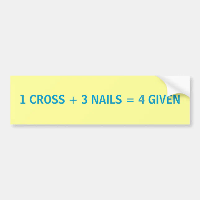 Easter Math - bumper sticker | Zazzle
