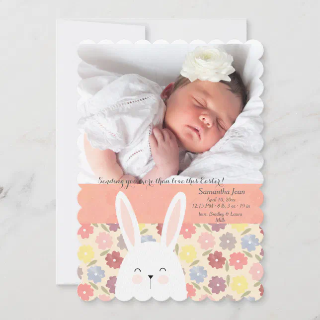 Easter Medley Photo Birth Announcement | Zazzle
